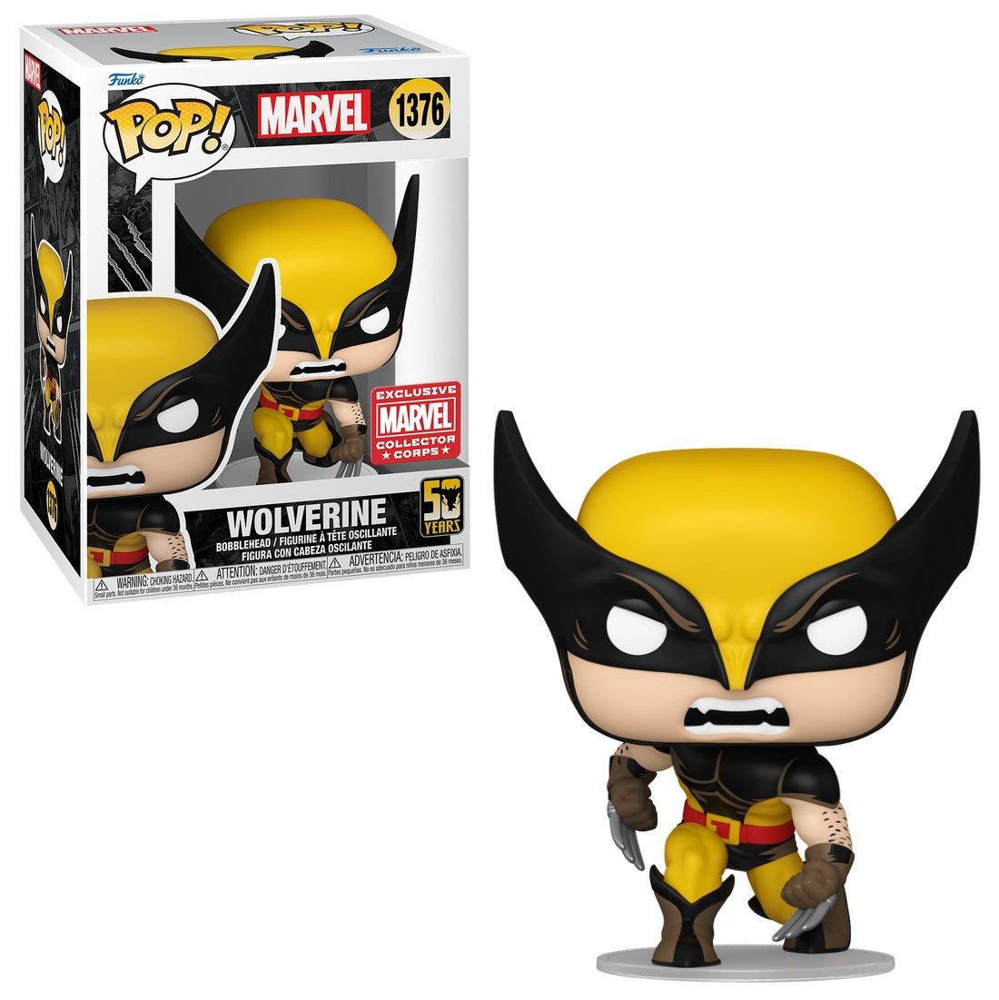 Funko Pop! Marvel: Wolverine 50 Years - Wolverine (Brown Suit Collecto ...
