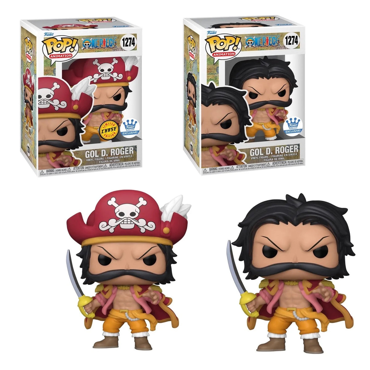 Funko 63213 Pop! Animation: One Piece - Gol D. Roger (Funko Exclusive ...